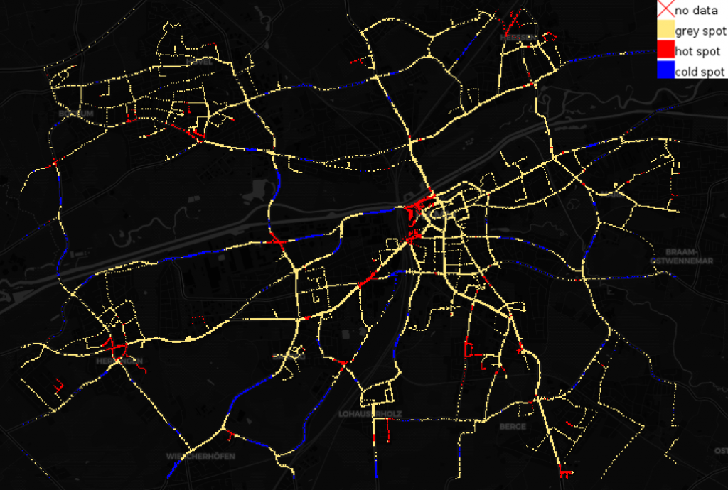 Hot Spot Analysis of Floating Car Data in the CITRAM project