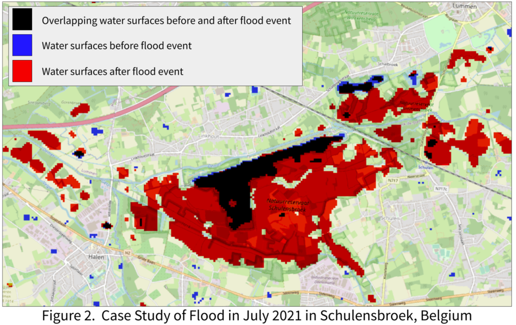 Flood detection using Sentinel 1 images